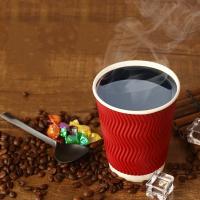 China Flexographic Printing Disposable Ripple Wall Paper Cups with Advanced Technology for sale
