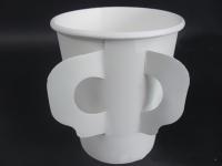China Hot Coffee Flexographic Printing 7oz Paper Cup with Handle Customized Disposable for sale