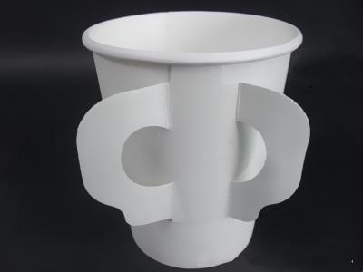 China Hot Coffee Flexographic Printing 7oz Paper Cup with Handle Customized Disposable for sale
