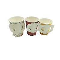 China Hot Coffee Flexographic Printing 7oz Paper Cup with Handle Customized Disposable for sale