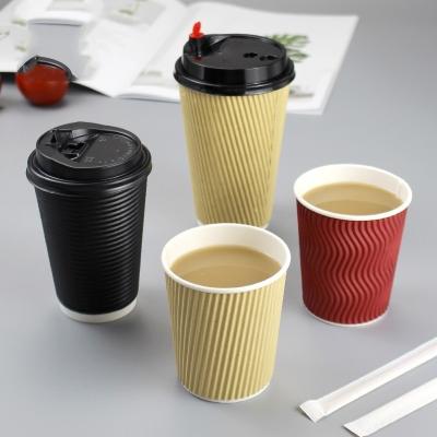 China 4oz Disposable Eco-Friendly Corrugated Paper Cup 62x45x60mm Customizable for Hot Drinks for sale