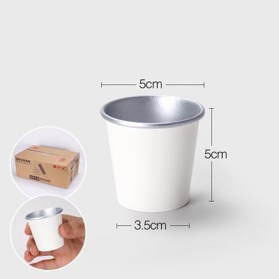 China Customizable 60ml Aluminum Paper Cup for Disposable Without Lids for sale
