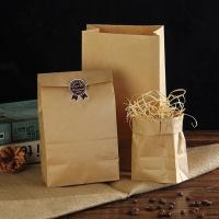 China Custom Logo Square Bottom Kraft Paper Shopping Bag 12x10x22 cm Eco Friendly for sale