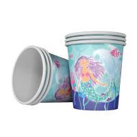 China Hot Cup Initial Payment Single-Wall Paper Cups for Party Custom Printed Drinking Cup for sale