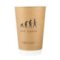 China 8oz-14oz Double Wall Paper Coffee Cup Hot Tea Cup Customizable 2000pcs Carton for sale