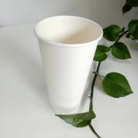 China 350g 18PE Disposable Single Wall Paper Cup 12oz 16oz 20oz Custom Logo for sale