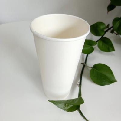 China 350g 18PE Disposable Single Wall Paper Cup 12oz 16oz 20oz Custom Logo for sale