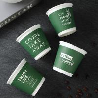 China Custom Logo Eco Friendly Double Wall Paper Coffee Cup with Lid 8oz to 14oz for sale