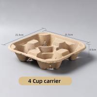 China Full Payment Disposable Potable Takeaway Single/ Double/ Four Cups Coffee Cup Holders for sale