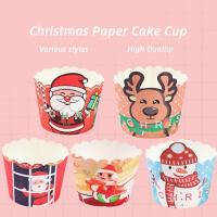 China Disposable and Environmentally Friendly Paper Cake Cup for Christmas for sale