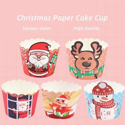 China Disposable and Environmentally Friendly Paper Cake Cup for Christmas for sale