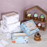 China Eco Friendly Kraft Brown White Cake Box 8 Holders 12 Holders Disposable Biodegradable for sale
