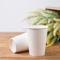 China White Kraft 8 Oz Single Wall Disposable Paper Cup 230GSM for Hot Drinks Tea Coffee for sale