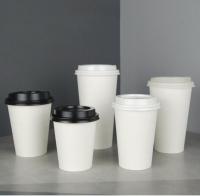 China White Kraft Single Wall Disposable Paper Cup 2.5-22oz 190GSM for Hot Beverages for sale