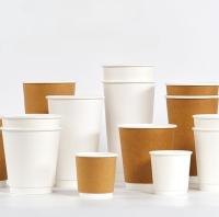 China White Kraft Single Wall Disposable Paper Cup 2.5-22oz 190GSM for Hot Beverages for sale