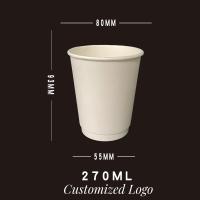 China OEM Flexographic Printing Double Wall Disposable Paper Coffee Cup with Custom Design for sale