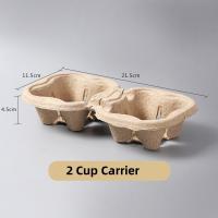 China Custom Logo Portable Disposable Two Cup Paper Coffee Cup Holders 30-Day Return Refunds for sale