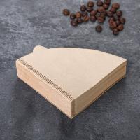 China Food Grade V-Shape Coffee Filter Paper 57cm x 53cm Biodegradable Disposable for sale
