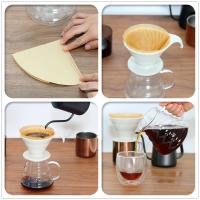 China Food Grade V-Shape Coffee Filter Paper 57cm x 53cm Biodegradable Disposable for sale