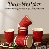 China Disposable 7 Oz Ripple Wall Paper Cup 260g 18 PE for Tea Coffee Juice for sale
