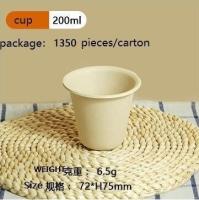 China Biodegradable Disposable Bamboo Fiber Cup for Environmentally-Friendly Packaging for sale