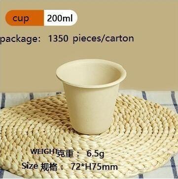 China Biodegradable Disposable Bamboo Fiber Cup for Environmentally-Friendly Packaging for sale