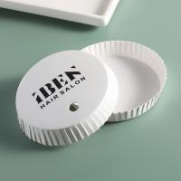 China Custom Printed Paper Cup Lid 230 GSM Double Corrugated for Hotel Club Salon Restaurant 4cm-11cm for sale