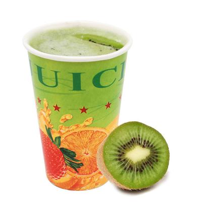 China 16 Oz 340g 18PE Single Wall Disposable Paper Cup with Colorful Lids for sale