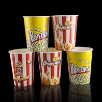 China Disposable 32oz Food Grade Popcorn Paper Bucket Take Away Cup 115mm for sale