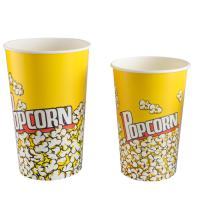 China Disposable 32oz Food Grade Popcorn Paper Bucket Take Away Cup 115mm for sale