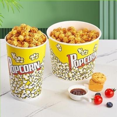 China Disposable 32oz 46oz 50oz Popcorn Paper Bucket Food Grade Take Away Cup for sale