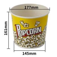 China Disposable 32oz 46oz 50oz Popcorn Paper Bucket Food Grade Take Away Cup for sale