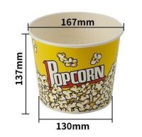 China Disposable 32oz 46oz 50oz Popcorn Paper Bucket Food Grade Take Away Cup for sale