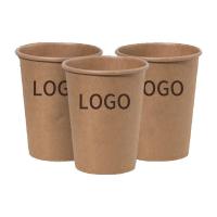 China Custom Biodegradable Compostable Single Wall Paper Cup 3oz 16oz Kraft for sale