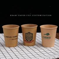 China Custom Biodegradable Compostable Single Wall Paper Cup 3oz 16oz Kraft for sale