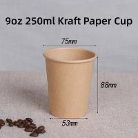 China Custom Biodegradable Compostable Single Wall Paper Cup 3oz 16oz Kraft for sale