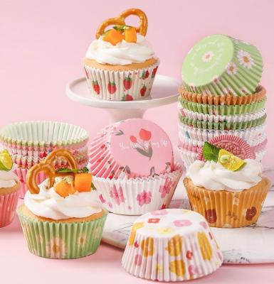 China Disposable Grease Proof Paper Cake Cups High Temperature Resistant Oven Baking Muffin Cups 50x40x33cm for sale