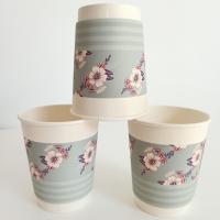 China Custom Printed Double Wall Ripple Paper Cup 250ml Disposable Eco Friendly Food Grade for sale