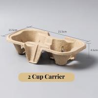 China Eco Friendly Paper Coffee Cup Holder Tray Carrier 1 2 4 Cups Disposable for sale