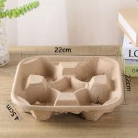 China Eco Friendly Paper Coffee Cup Holder Tray Carrier 1 2 4 Cups Disposable for sale