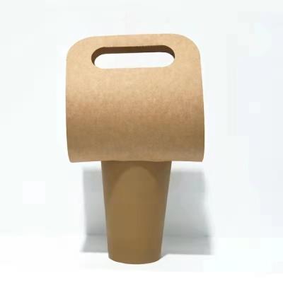 China Custom Kraft Paper Coffee Cup Holder 2 Cup 4 Cup Eco Friendly Disposable Take Away for sale