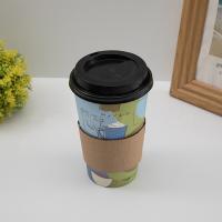 China Double Corrugated Paper Cup Sleeve 8-14oz Hot Drink Beverage Bubble Tea Thick Paper Sleeve for sale