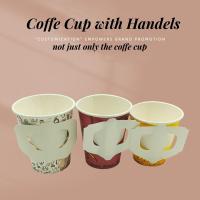 China Custom Logo Paper Cup with Handle Eco Friendly and Customized Request Design Option for sale