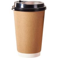 China 8oz Double Wall Disposable Paper Coffee Cup with Lid Eco Friendly Biodegradable 80 Series for sale