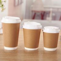 China 8oz Double Wall Disposable Paper Coffee Cup with Lid Eco Friendly Biodegradable 80 Series for sale