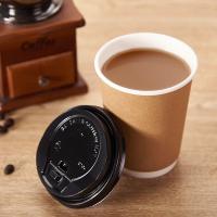 China 8oz Double Wall Disposable Paper Coffee Cup with Lid Eco Friendly Biodegradable 80 Series for sale