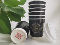 China Customized Logo Paper Cup 8oz/12oz Black/Brown Disposable Cup for Paper Packaging for sale