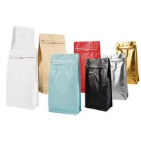China Custom Logo Colorful Aluminum Plated Self Standing Self Sealing Bag 9x28x5cm for Coffee Tea for sale