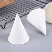 China Disposable 4oz Paper Cone Cup 67x93mm PE Coated Hot Drink Cup for Airport Hotel Supermarket for sale