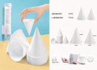 China Eco-Friendly Disposable Paper Cone Cup 4oz 67x93mm for Airport Hotel Super Market for sale